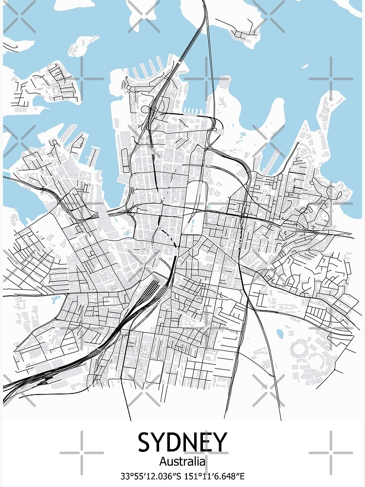 "Sydney City Map Australia Map Sydney Australia Town City Map ...