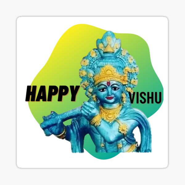 ""Vishu" happy vishu festival " Sticker by AzayMedia | Redbubble