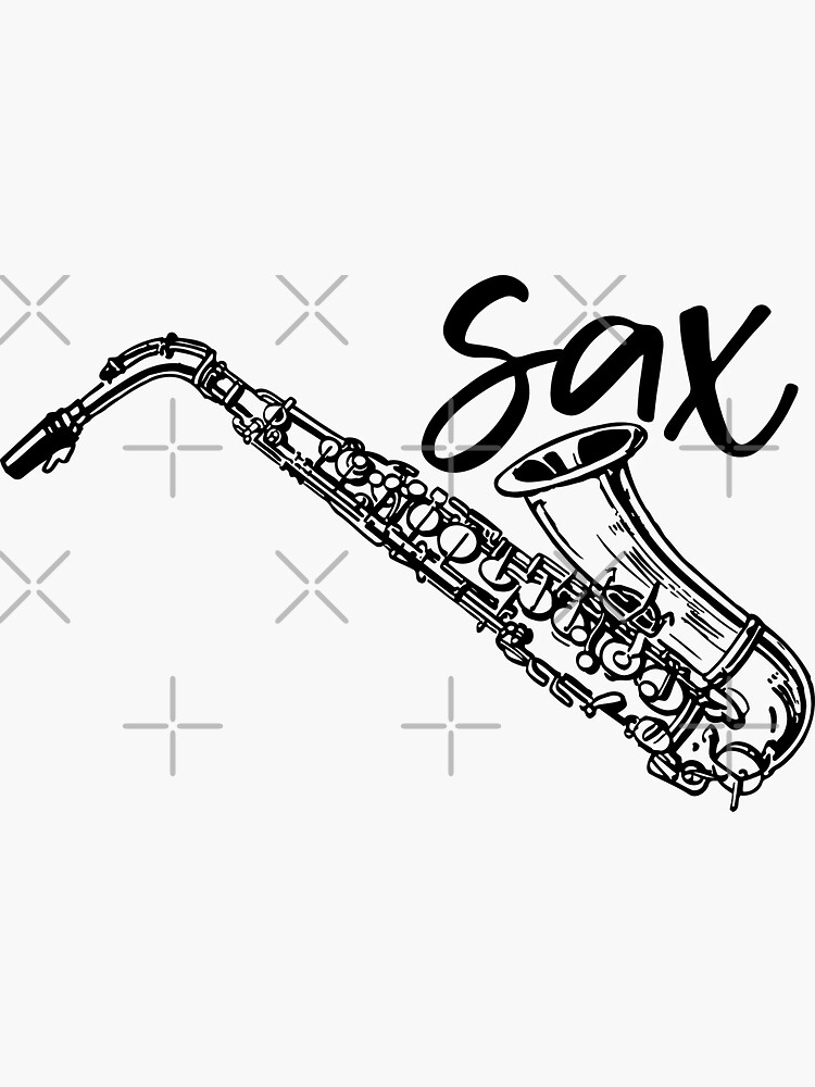 "Sax" Sticker by MyStickerStudio | Redbubble