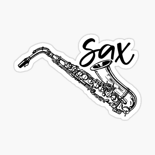 "Sax" Sticker by MyStickerStudio | Redbubble