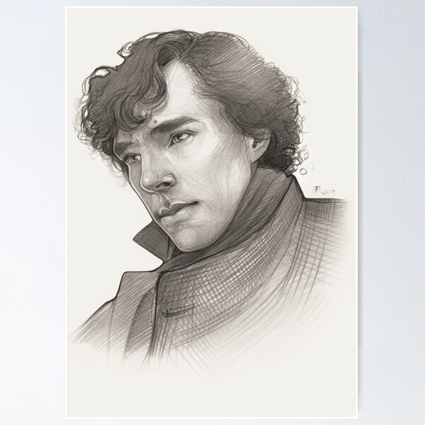 "Sherlock BBC, Pencil sketch, ART" Poster for Sale by TendaLee | Redbubble