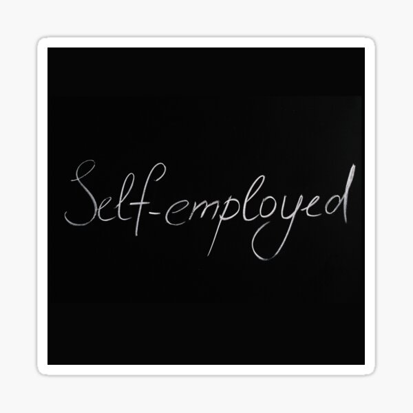 "Self Employed Sticker" Sticker for Sale by Figuradam | Redbubble