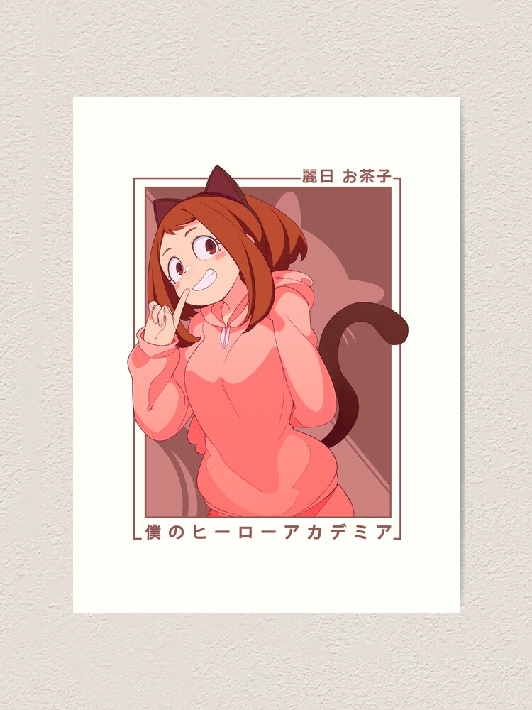 "Neko Uraraka Ochako Uravity (MHA)" Art Print for Sale by Anime-Land159 ...