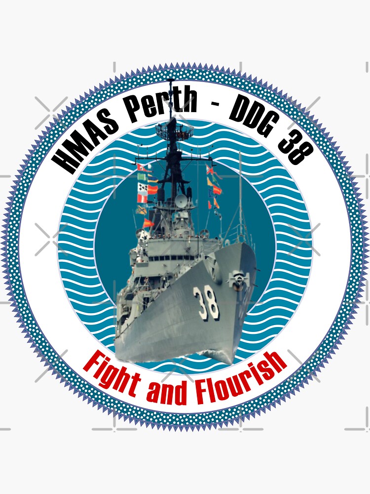 "HMAS Perth DDG 38" Sticker by ObsessedOyster | Redbubble