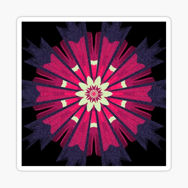 "Pink Fan Flower 2" Sticker by vvriviere | Redbubble