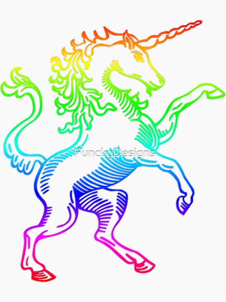 "Rainbow Dancing Pony Sticker" Sticker by FunckyDesigns | Redbubble