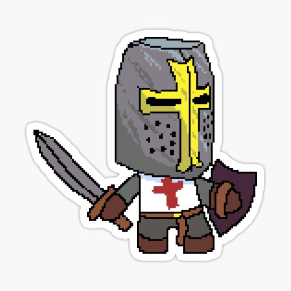 "Pixel Art Crusader Knight" Sticker by Chrisiarty | Redbubble