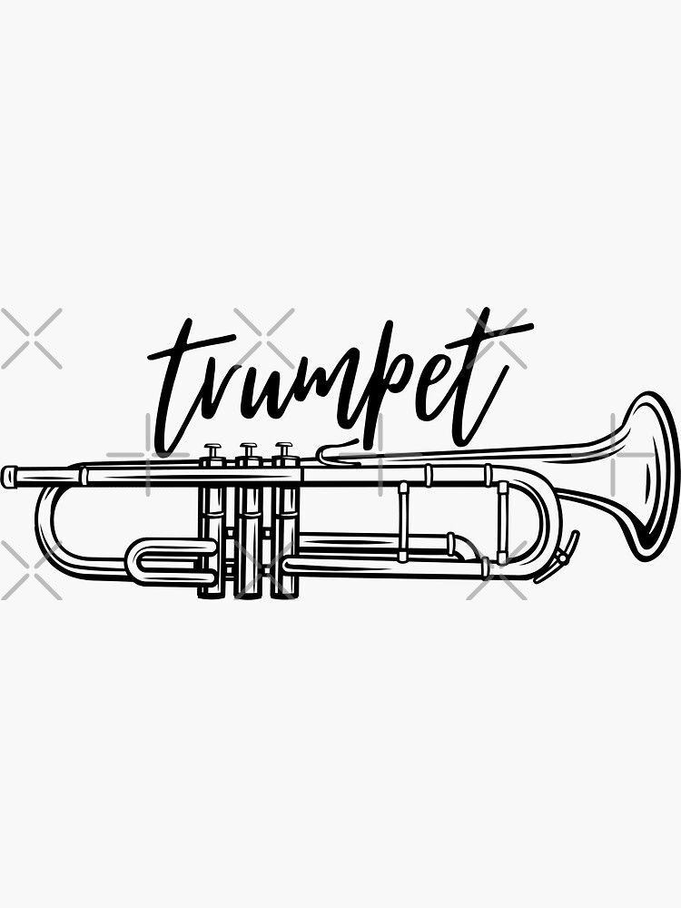 "Trumpet" Sticker by MyStickerStudio | Redbubble