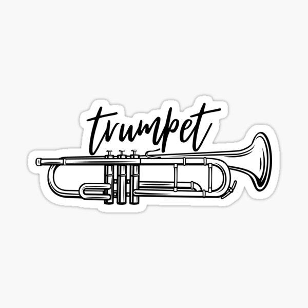 "Trumpet" Sticker by MyStickerStudio | Redbubble