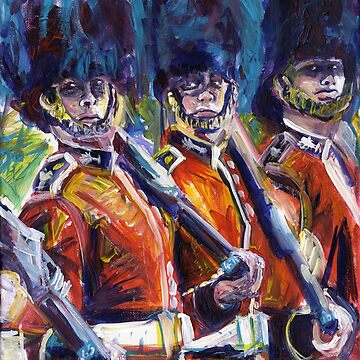 "Coldstream Guards Painting" Sticker for Sale by Cheltonian | Redbubble