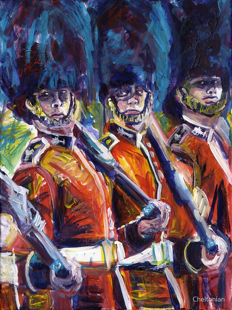"Coldstream Guards Painting" Sticker for Sale by Cheltonian | Redbubble