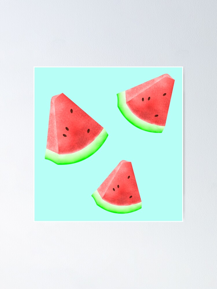 "Summer Juicy Watermelon Fruit Sticker Pack" Poster for Sale by Ankerd ...