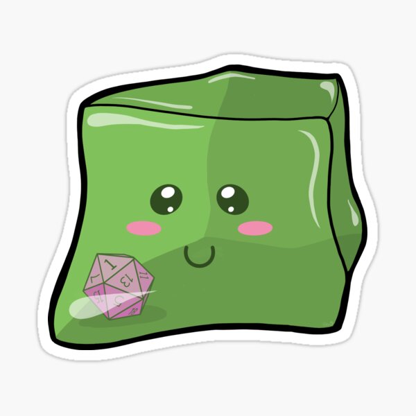 "Ominous Goo Cube" Sticker by nirelle | Redbubble