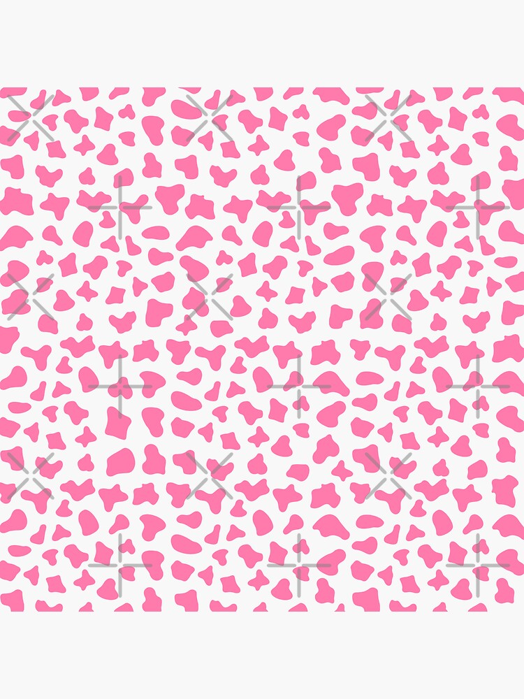 Pegatina for Sale con la obra «Estampado de vaca rosa, patrón de ...