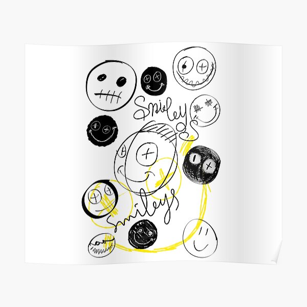 "Smiley Face Squad Hand Drawn" Poster for Sale by Deezyna | Redbubble