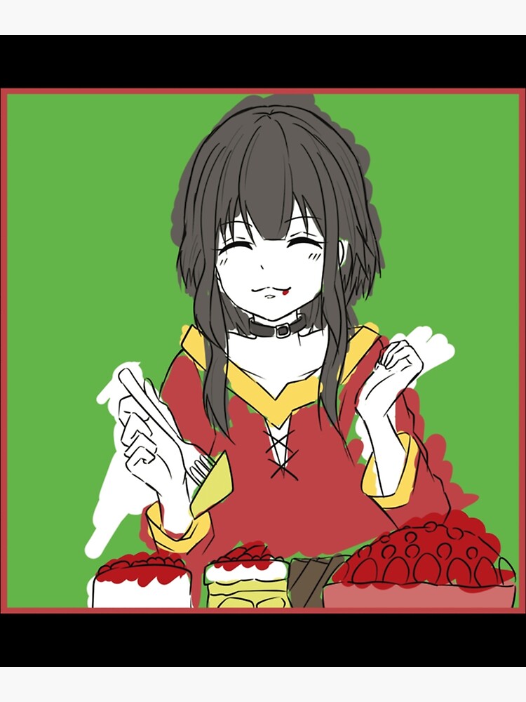"Konosuba Megumin eating sweet Classic ." Poster for Sale by ...