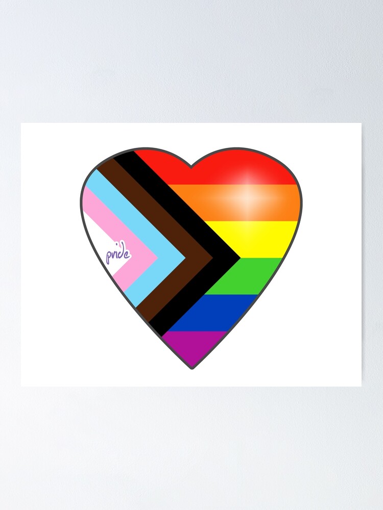 "Inclusive Pride Heart" Poster for Sale by elisagavi | Redbubble