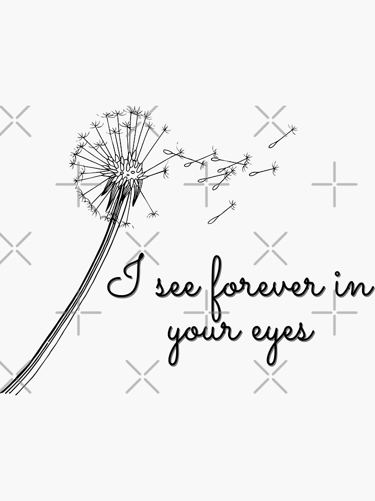 Pegatina «Veo para siempre en tus ojos - diente de león» de Saumik-Z | Redbubble