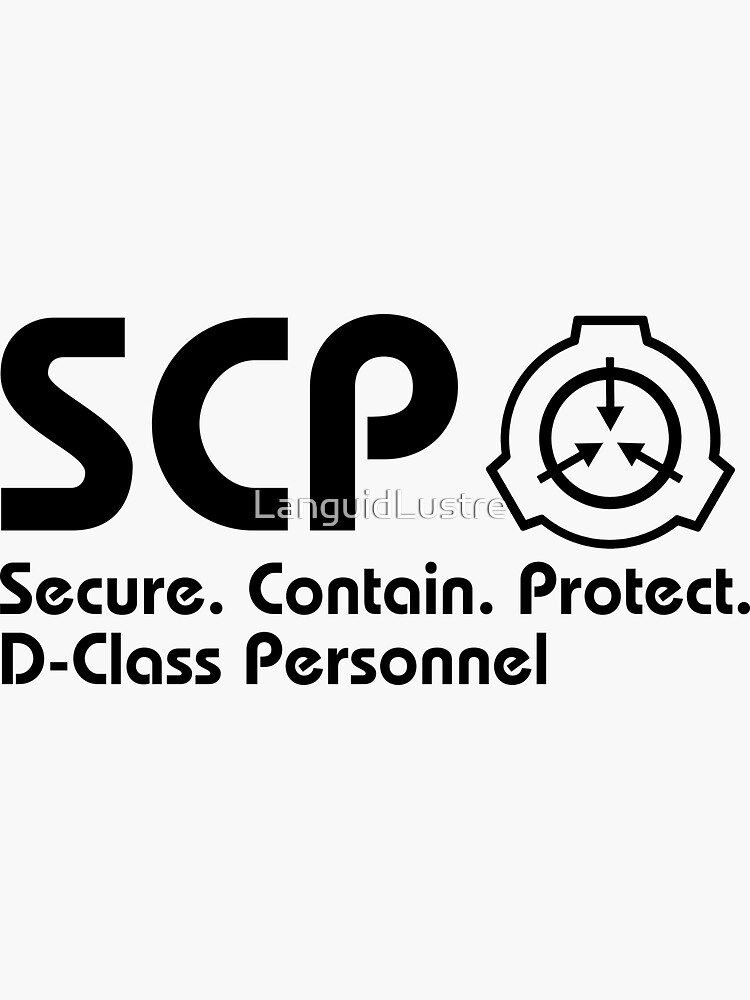 "SCP D-Class Personnel LEFT ALIGNMENT" Sticker by LanguidLustre | Redbubble