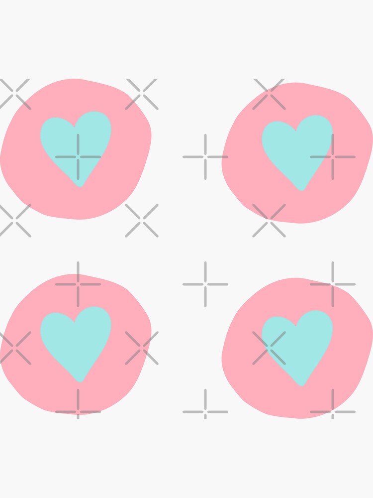 "aesthetic y2k heart pack" Sticker for Sale by morealmastore | Redbubble