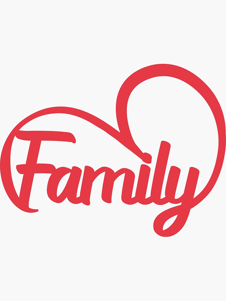 "Family time word" Sticker by pixeldizajn | Redbubble