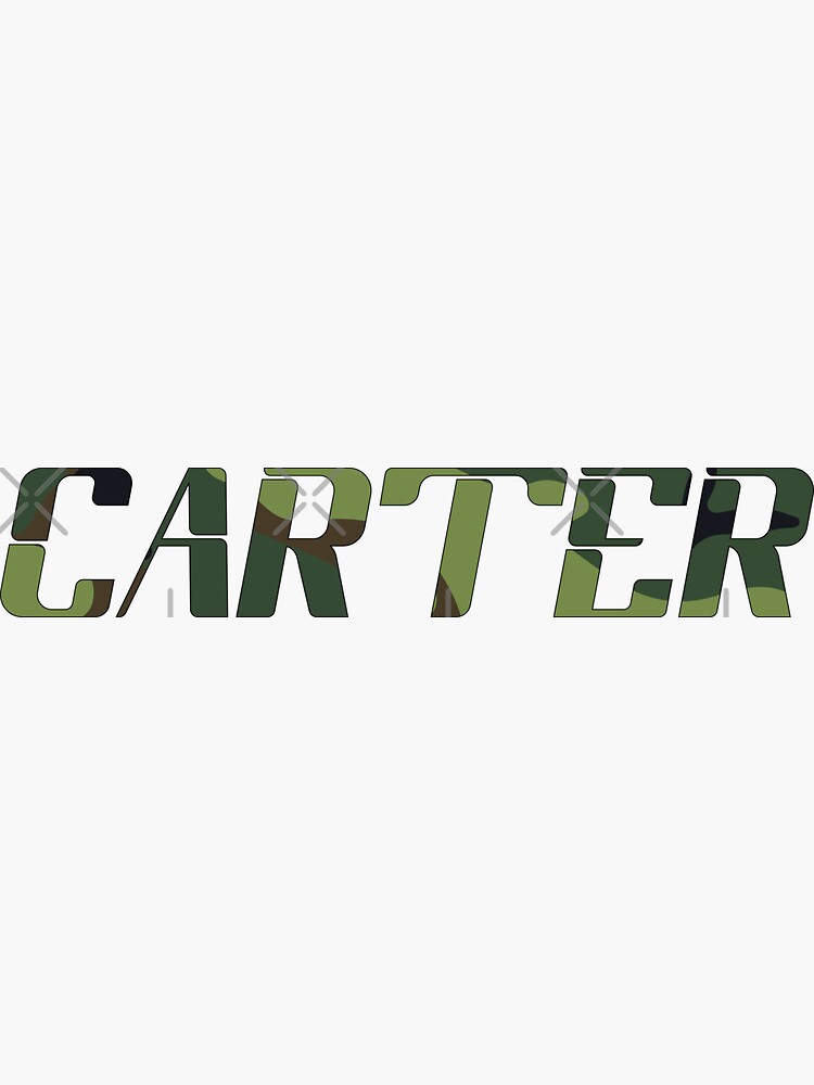 "CARTER Name III - My name is CARTER - typography name - Camo Vibe ...