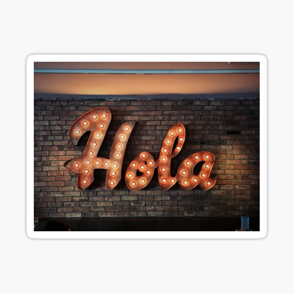 "Hola" Sticker by artsandlife | Redbubble