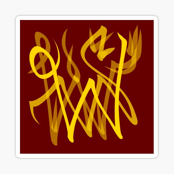 "Fire Sigil "W"" Sticker by ave-liyliyth | Redbubble