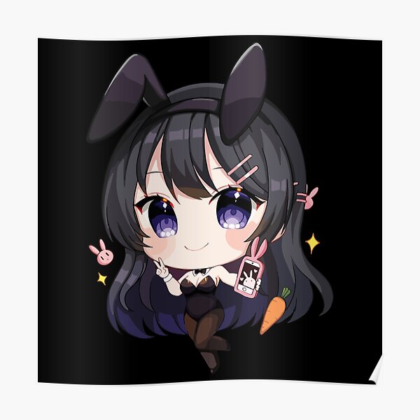 "Mai Sakurajima Chibi" Poster for Sale by WeeabooClub | Redbubble
