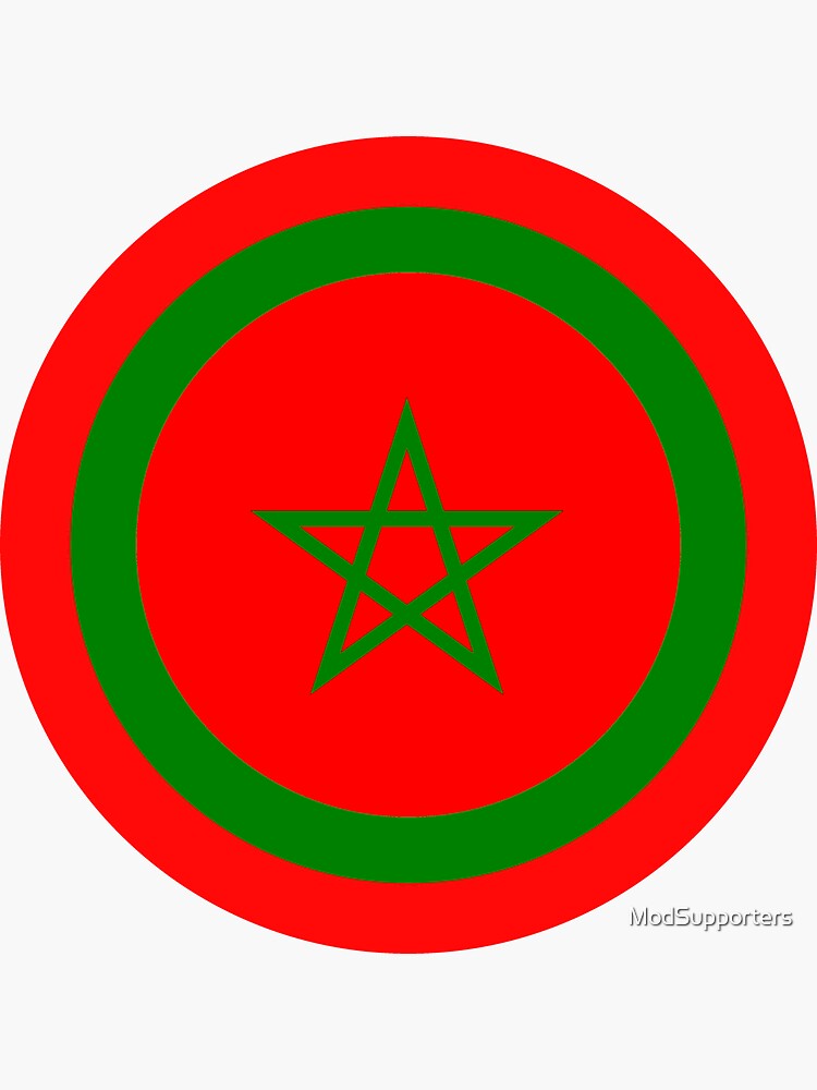 "Morocco Retro Mod roundel" Sticker by ModSupporters | Redbubble