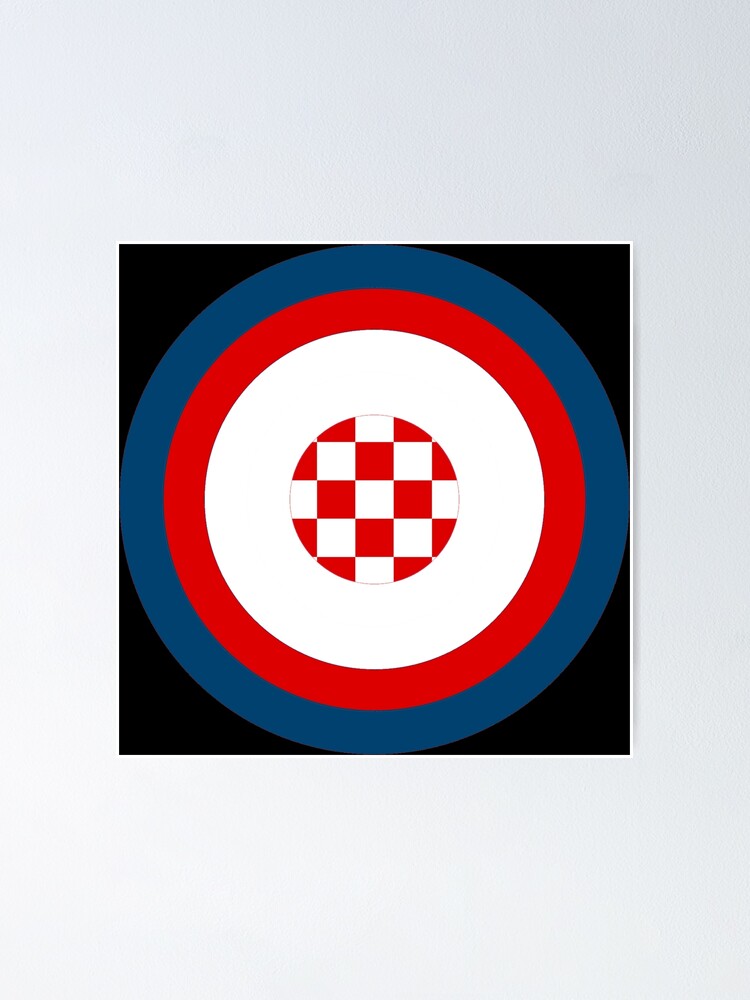 "Croatia Hrvatska Retro Mod roundel" Poster for Sale by ModSupporters ...