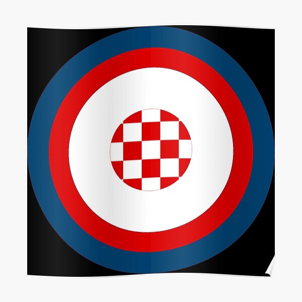 "Croatia Hrvatska Retro Mod roundel" Poster for Sale by ModSupporters ...