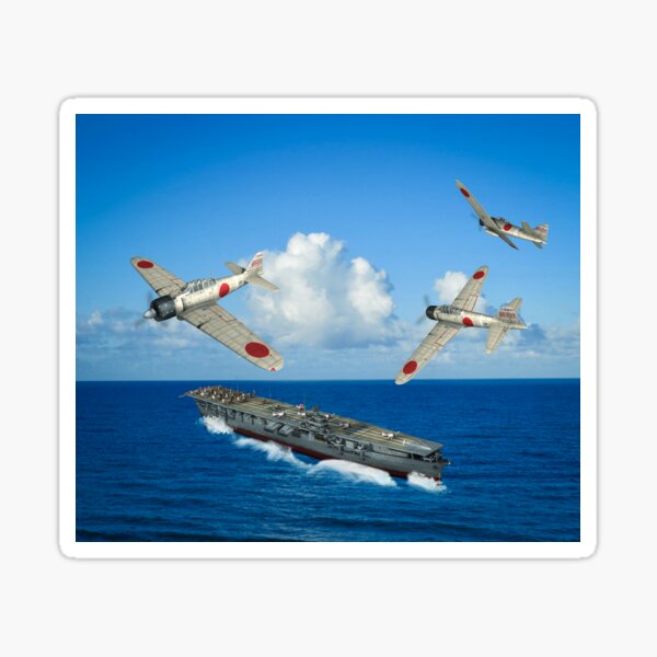 "World War 2 Japanese Aircraft Carrier" Sticker by Blok45 | Redbubble