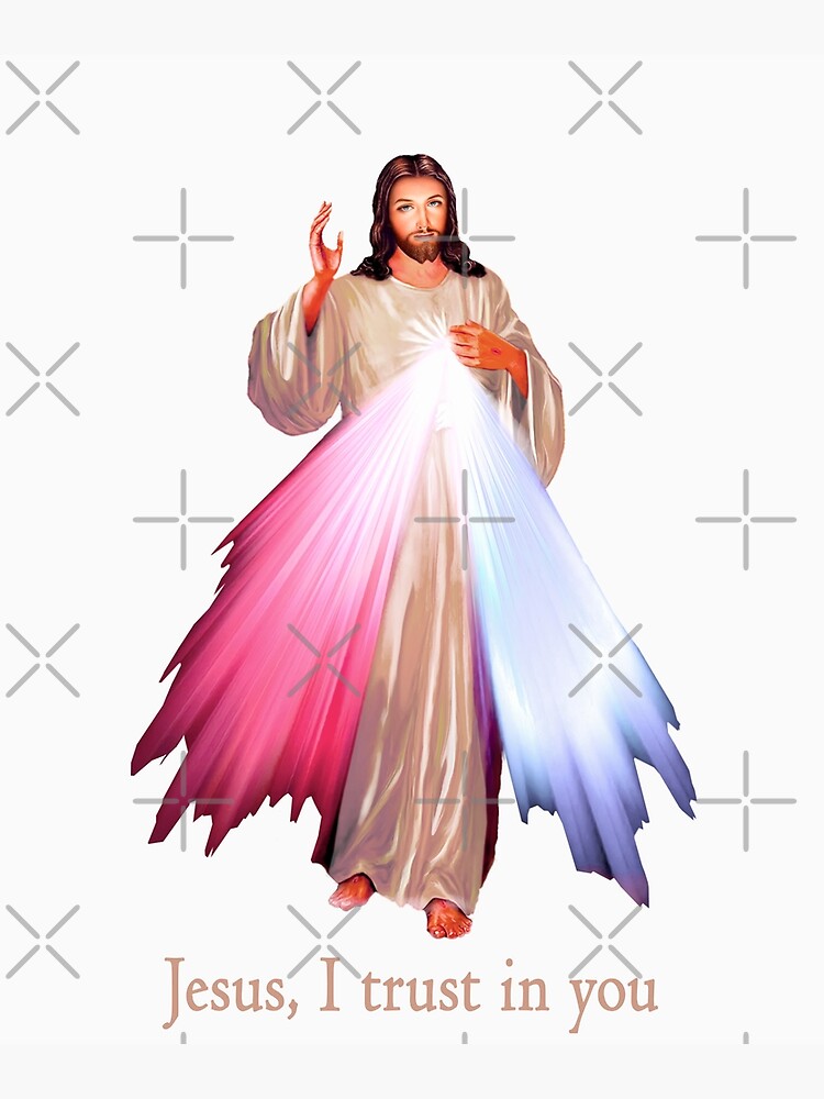 "Jesus I trust you Divine Mercy Image (transparent background design ...