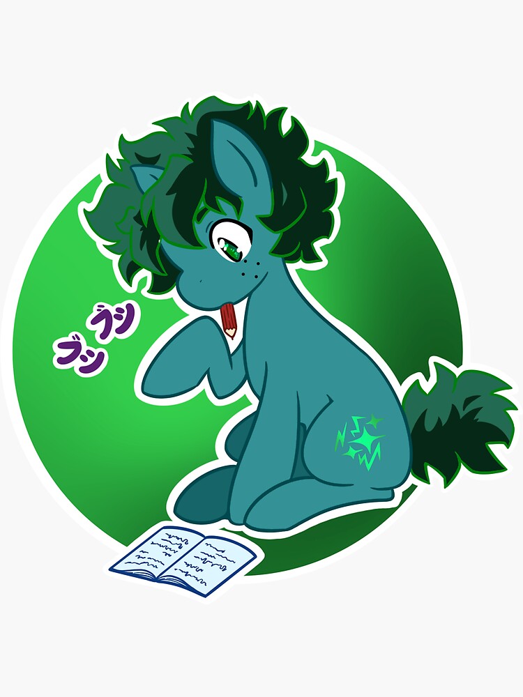 "Cute My Little Pony Deku MHA" Sticker by lapetitlapearl | Redbubble