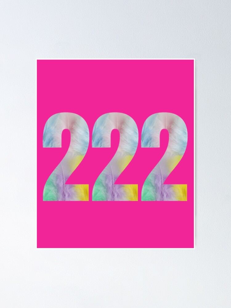 Póster «222 Número de ángel, números de ángel (rosa), espiritual» de ...