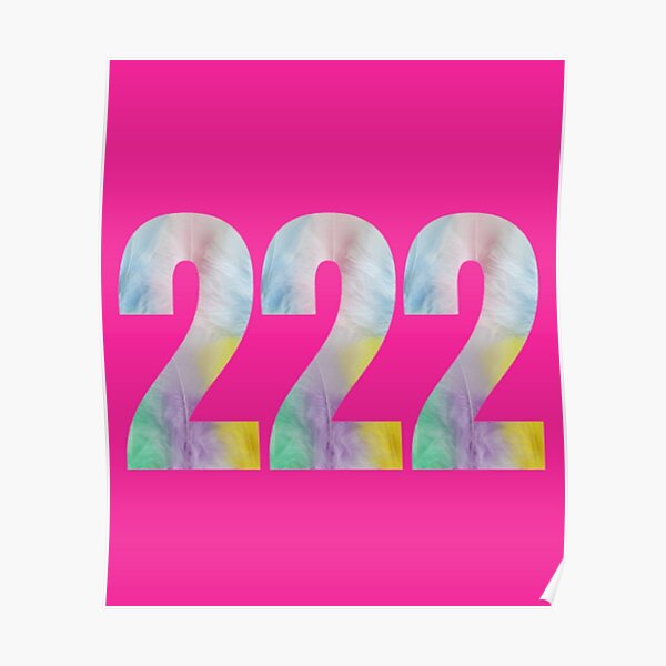 Póster «222 Número de ángel, números de ángel (rosa), espiritual» de ...