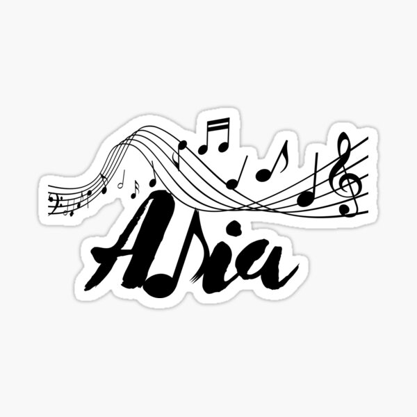 " Aria Guitar music notes" Sticker by nuffluv | Redbubble