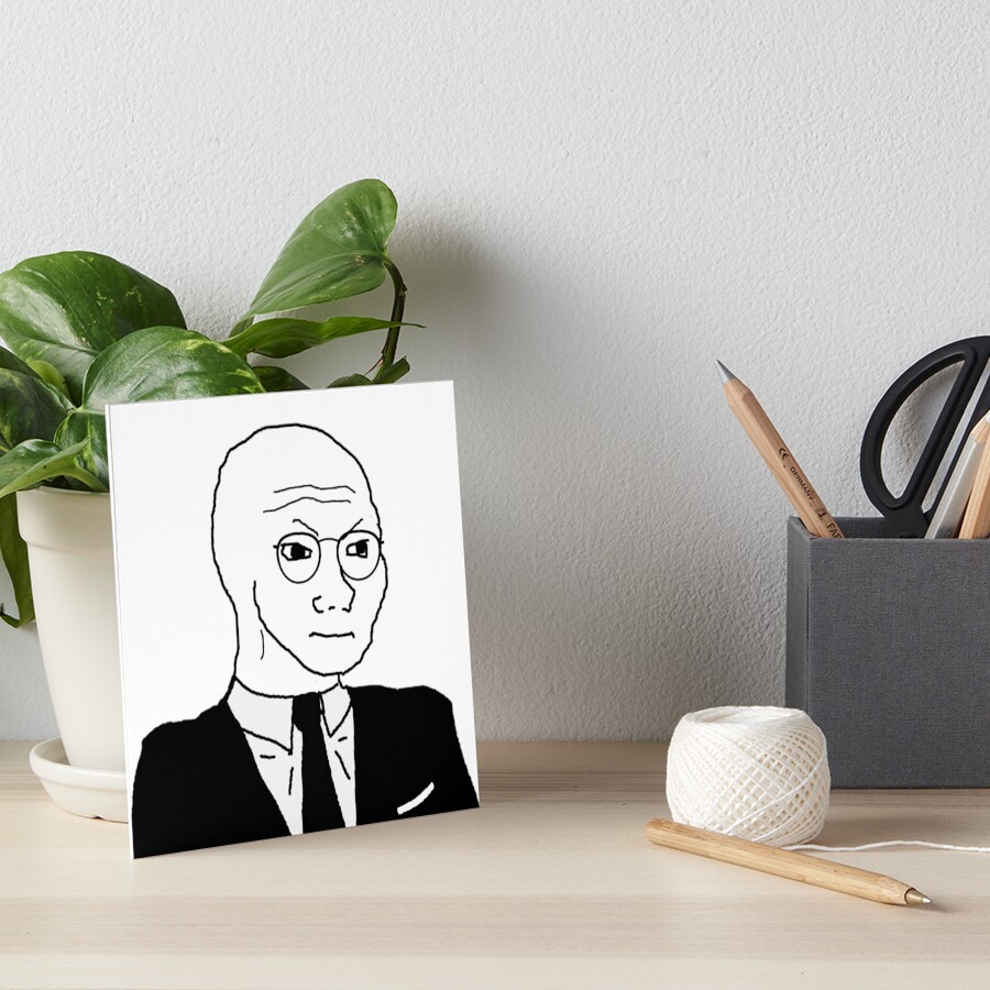"Suit Wojak" Art Board Print by marjard | Redbubble