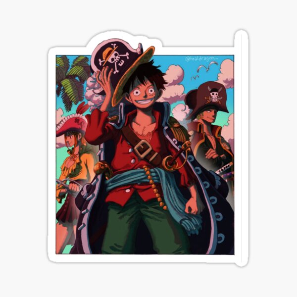 "One piece Luffy,Nami and Zoro" Sticker by AnimeShopBalkan | Redbubble