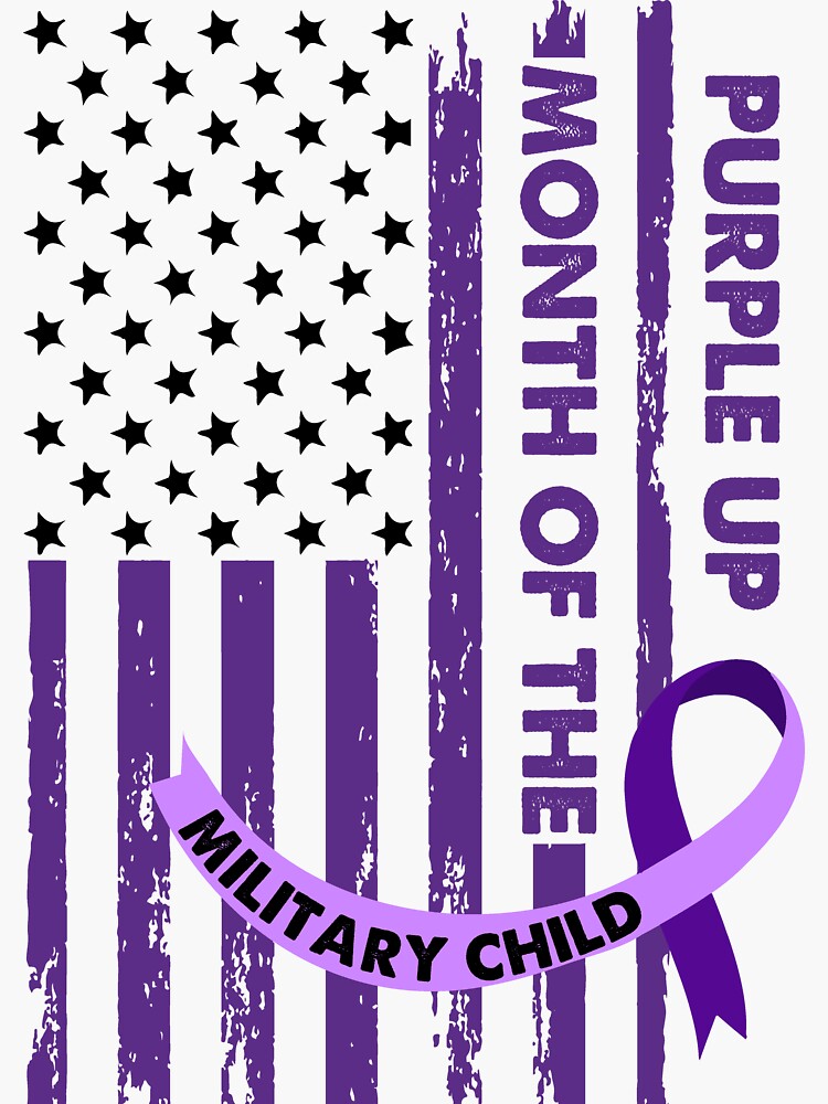 "Purple Up Month Of The Military Child, Purple Up Strong Military Kids ...