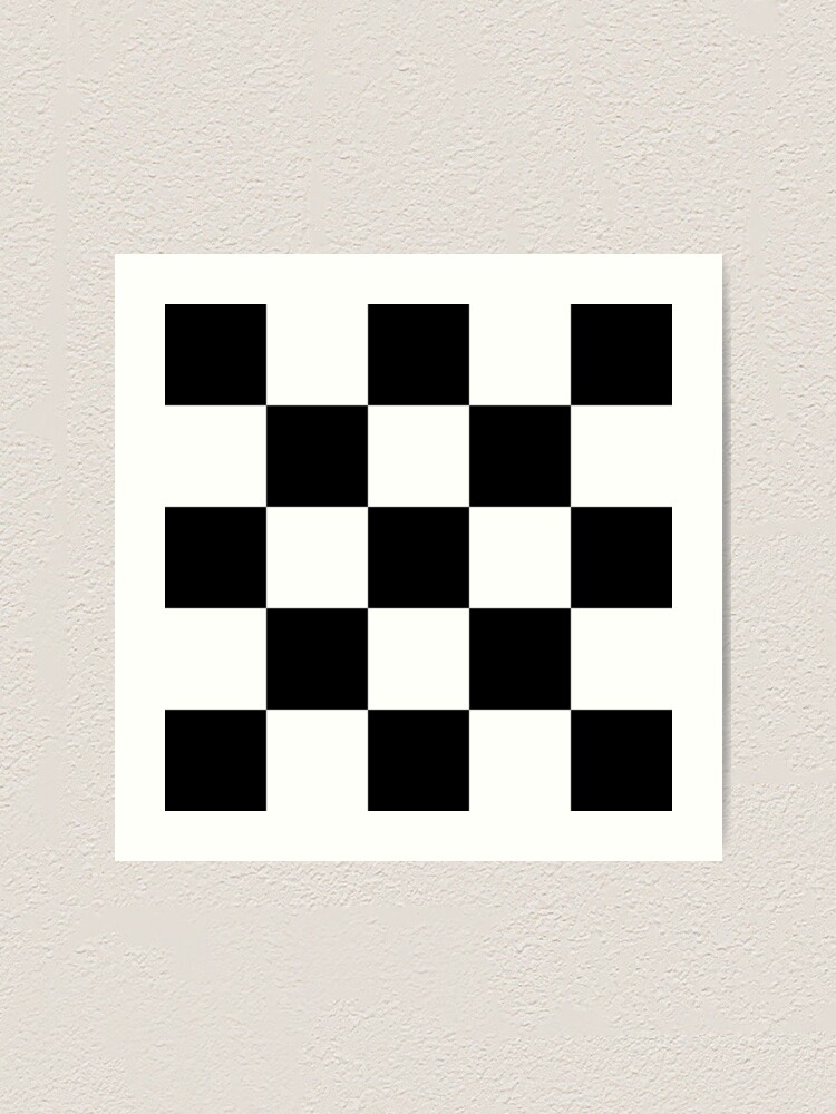 "2 tone white black checkerboard ska Retro Mod Roundel" Art Print for ...