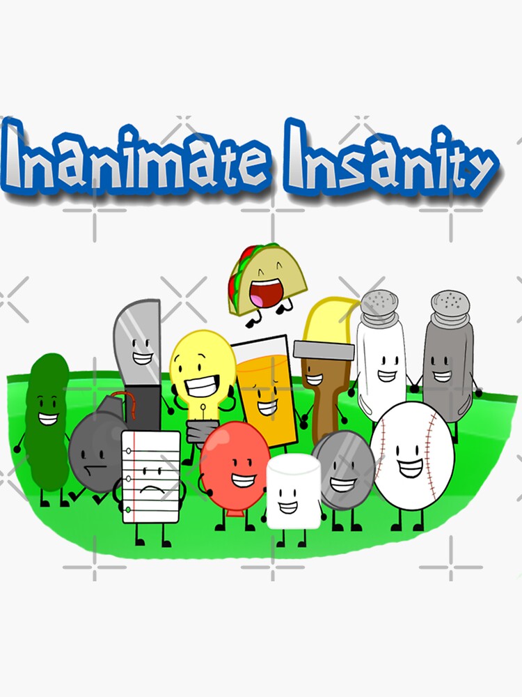"BFDI Inanimate Insanity , All Characters ,Object-All-Stars" Sticker by ...