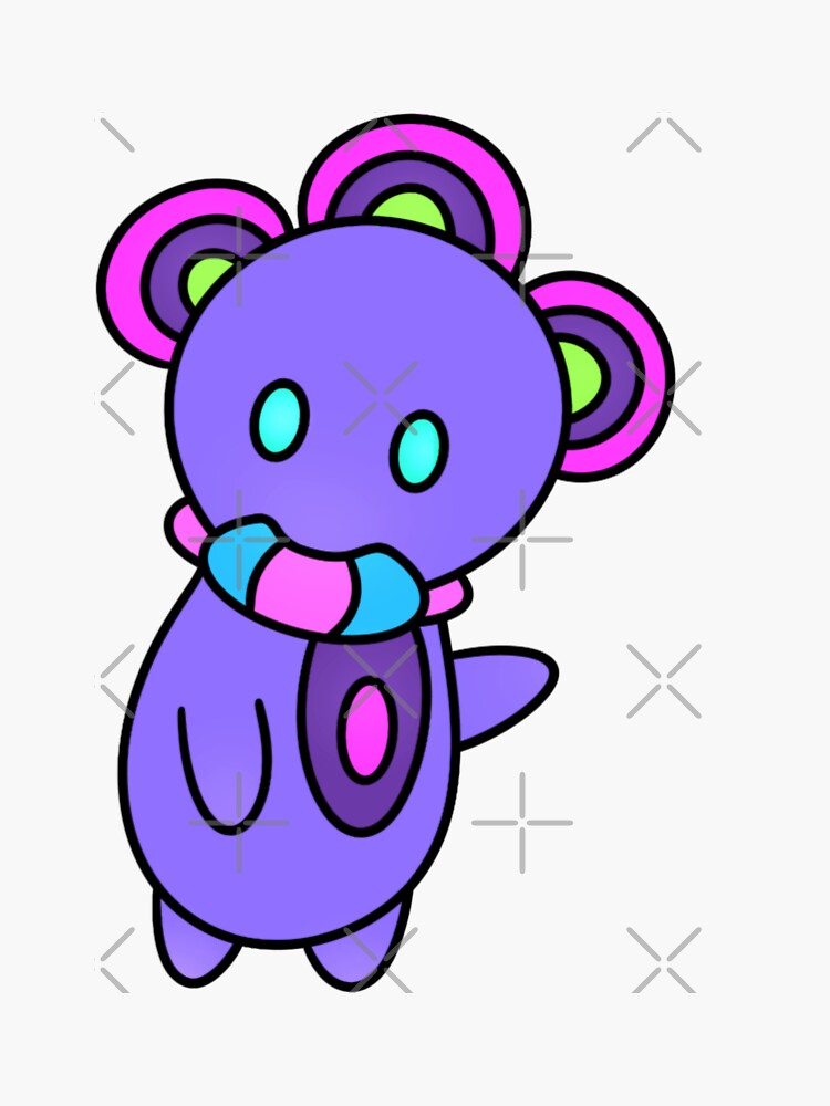"Purple fat creature" Sticker for Sale by klaidelic | Redbubble