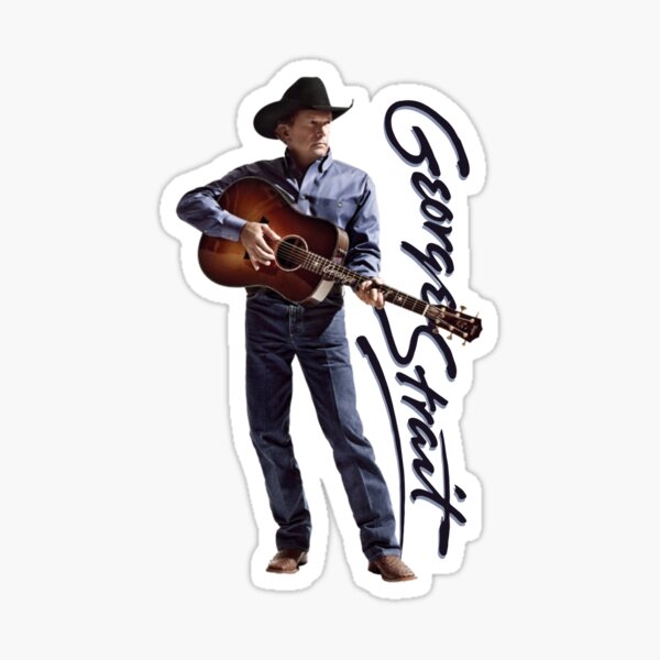 "GEORGE STRAIT" Sticker by abruenua | Redbubble