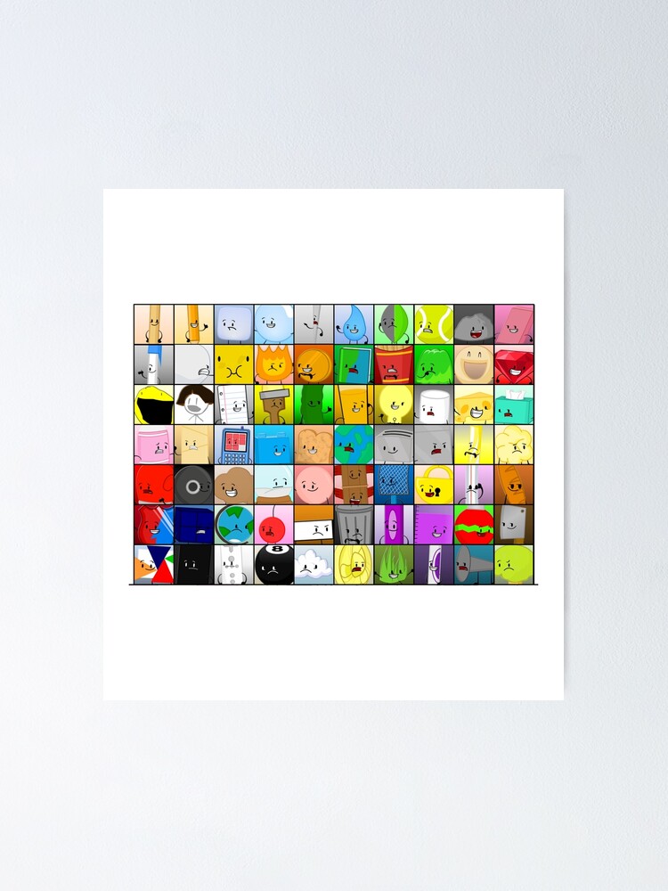 "BFDI Inanimate Insanity , All Characters ,Object-All-Stars" Poster for ...