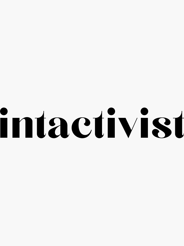 "Circumcision Intactivist" Sticker by BookOfE | Redbubble