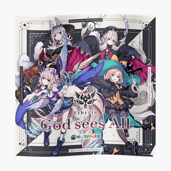 "Ethyria God Sees All Album Nijisanji En" Poster by AtelierdeKiki ...