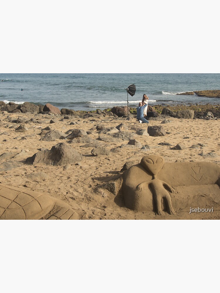"Alien sand sculpture" Sticker by jsebouvi | Redbubble