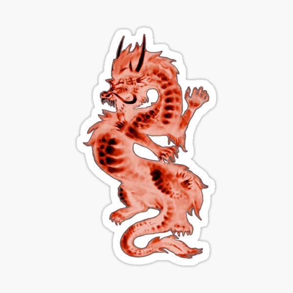 "Red Dragon Ink Tattoo - Practice" Sticker for Sale by MarinaGorban ...